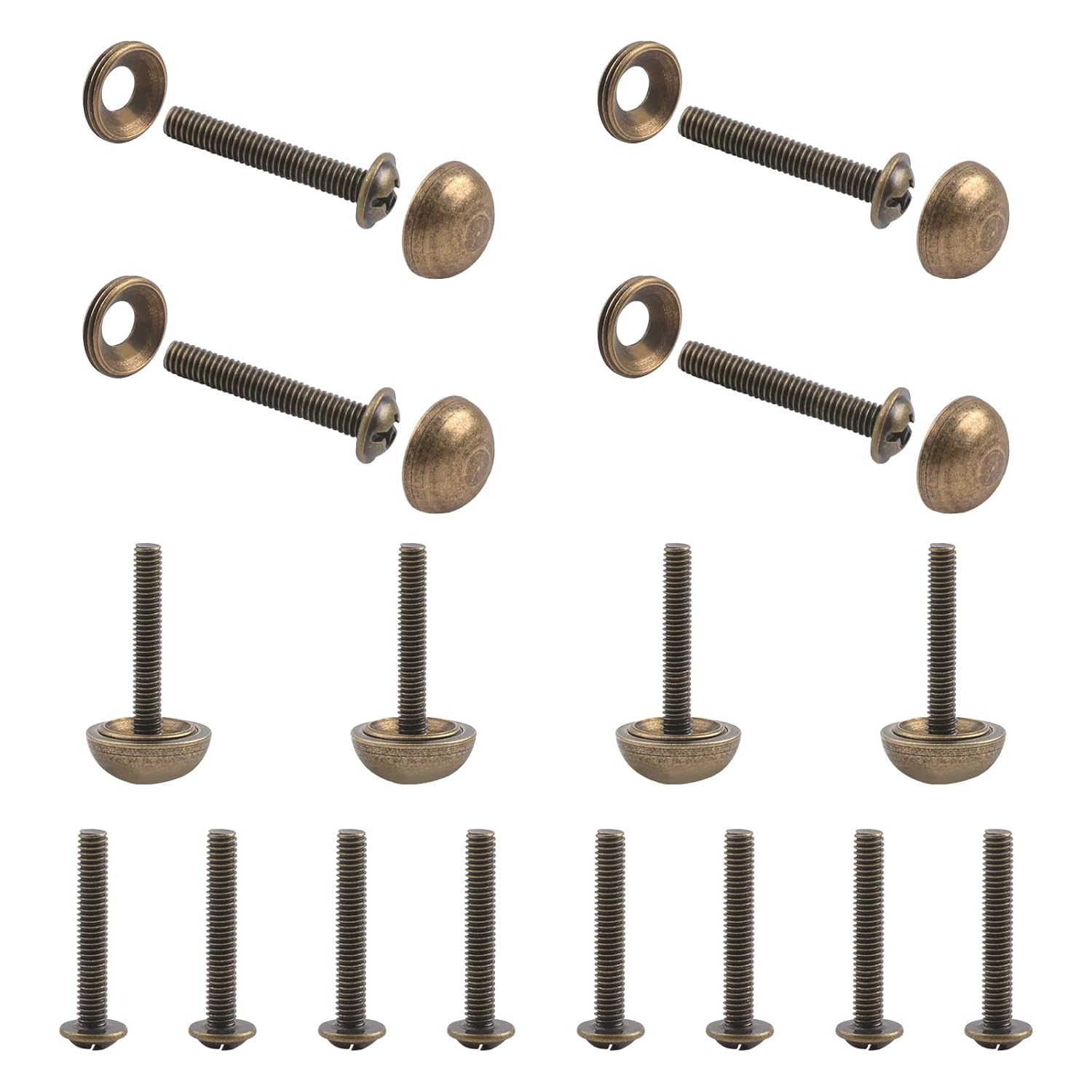Amazon.com: INCREWAY Mirror Screws, 8pcs Decorative Brass Mirror Screws ...