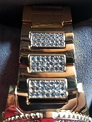 GUESS Stainless Steel Gold-Tone Crystal Embellished Bracelet Watch ...