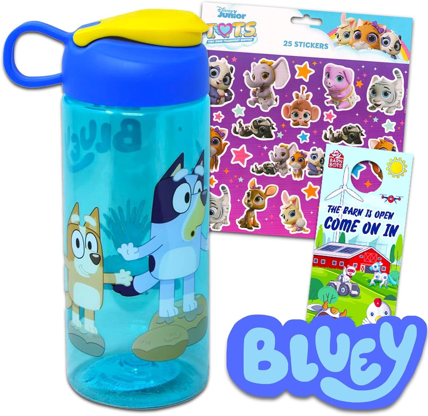 Amazon.com: Bluey Water Bottle for Kids, Girls, Boys - 3 Pc Bluey ...