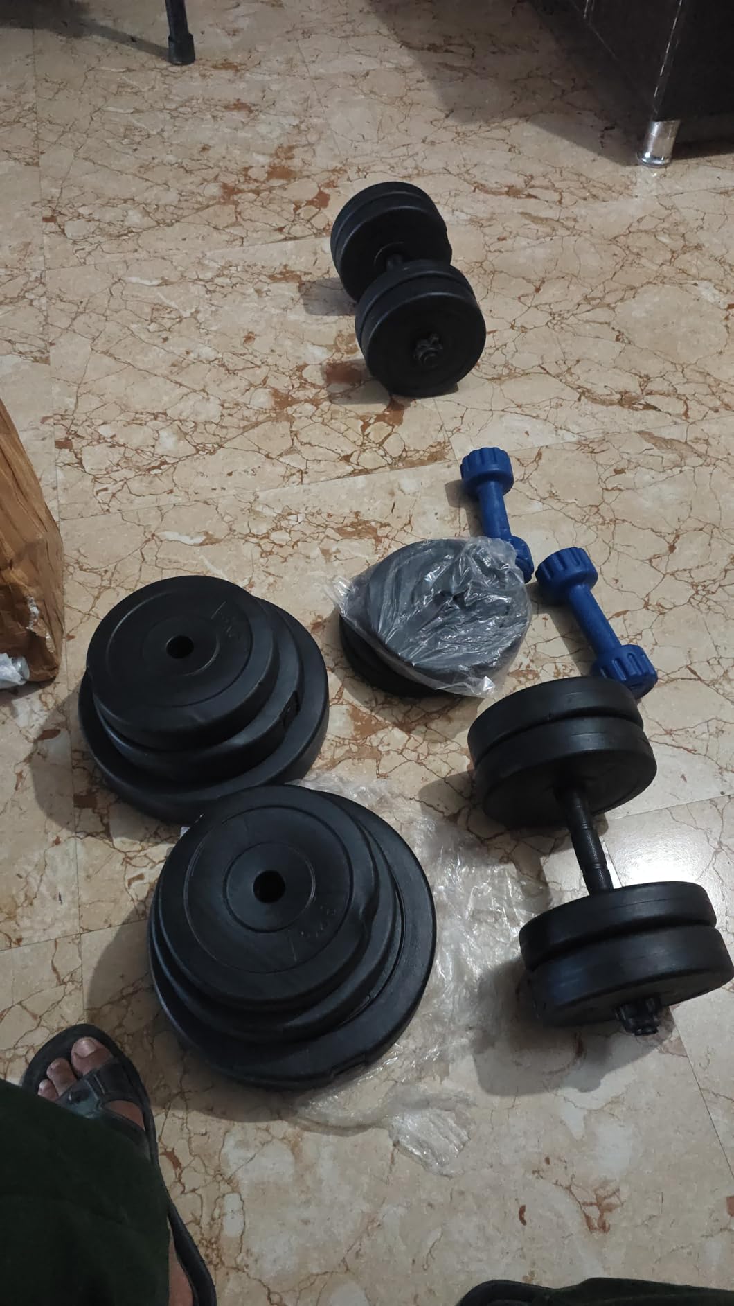 Bodyfit 60KG SET with 8-in-1 Blend Multi Bench for Home Gym : Amazon.in ...