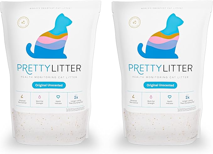 Pretty Litter Health Monitoring Cat Litter, Non-Clumping Crystal Litter ...