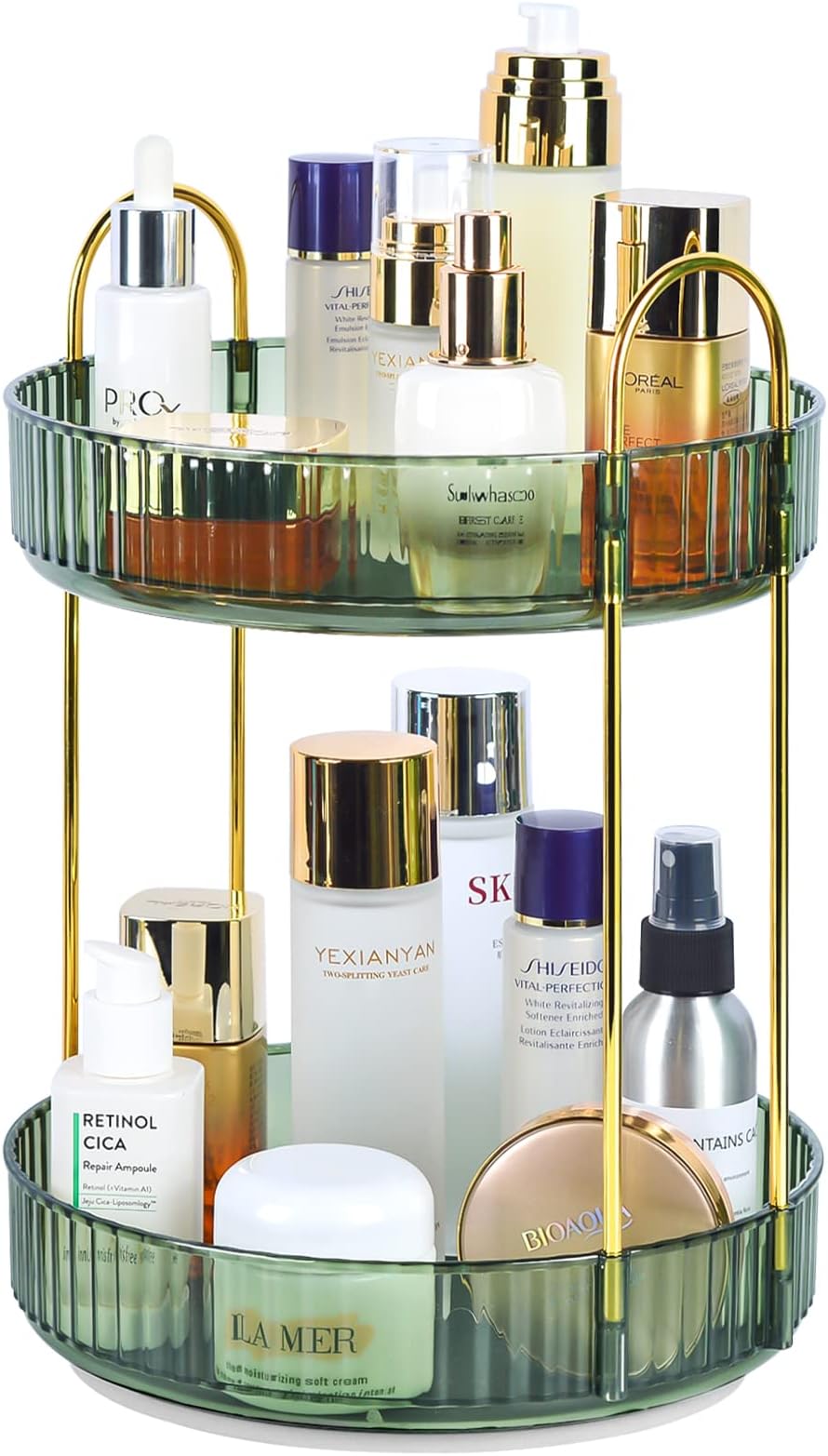 Amazon.com: LZKZPY 360 Rotating Makeup Organizer, DIY Adjustable Makeup ...