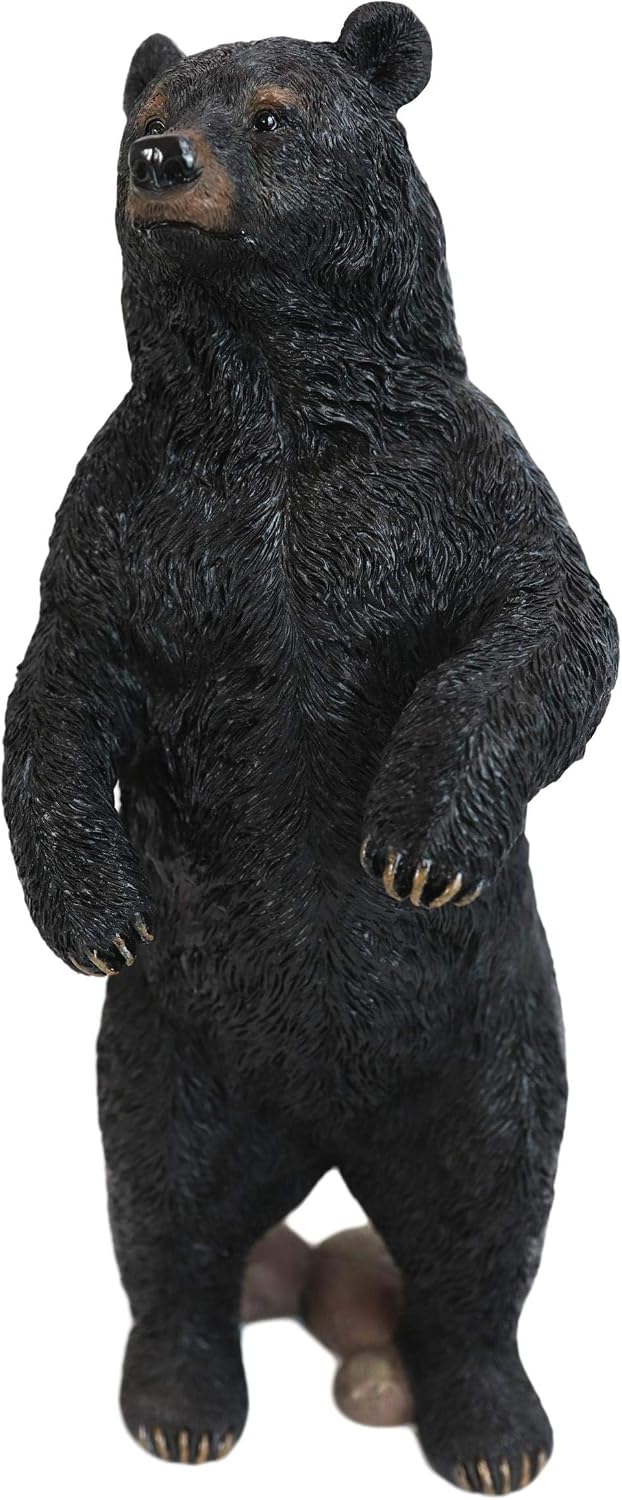 Amazon.com: Ebros Realistic Rustic Forest Standing Black Bear Statue 12 ...