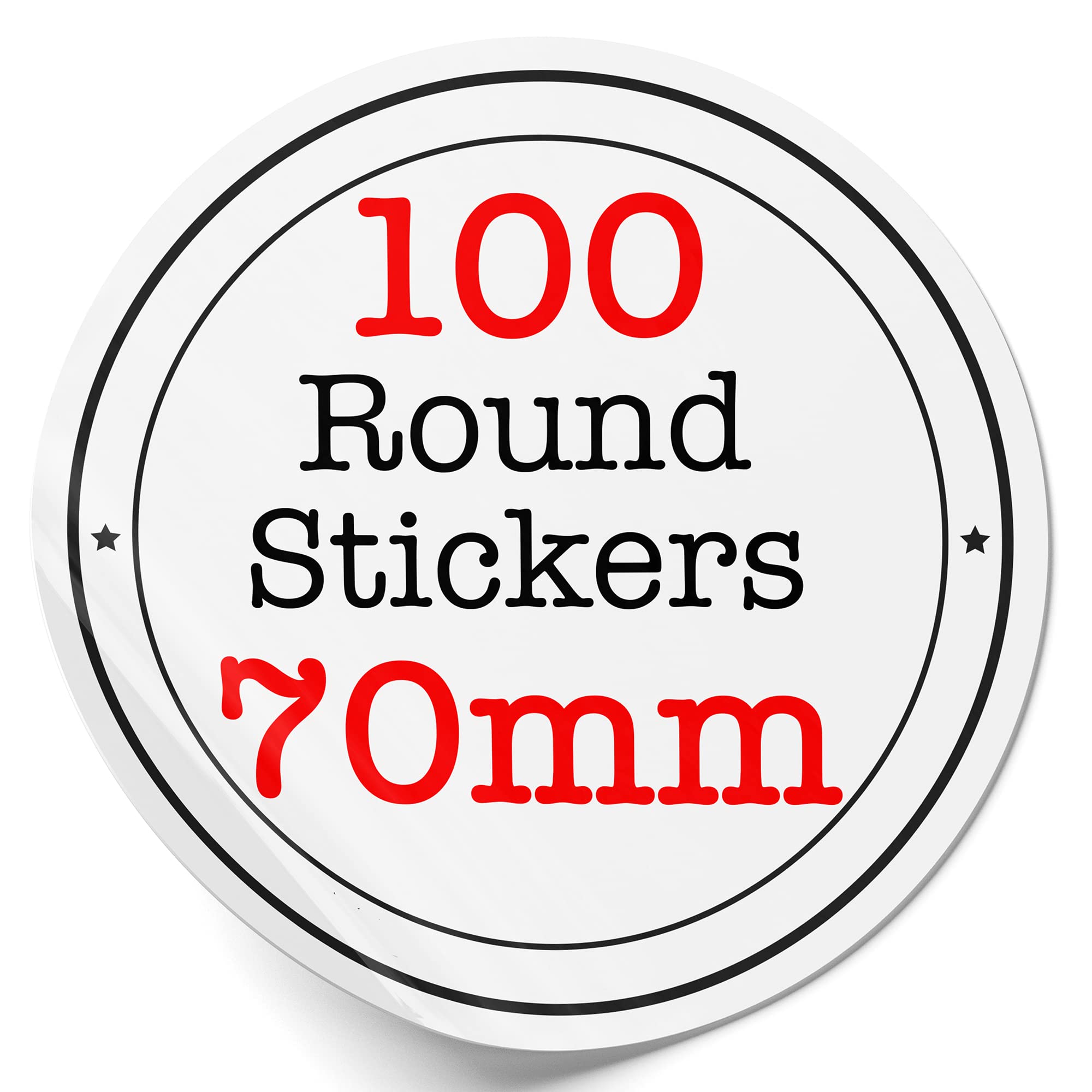 100 Personalised Round Vinyl Stickers Customised Sticker Labels ...