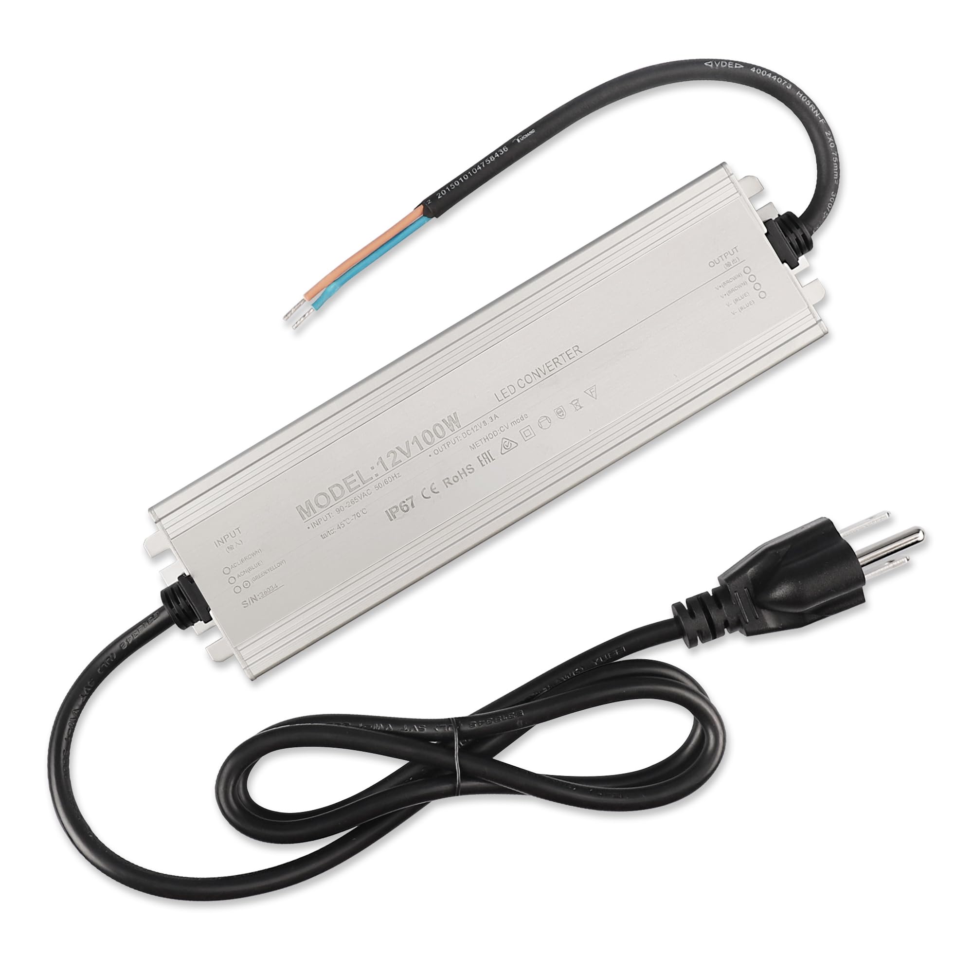 LED Driver 12V 100W LED Power Supply Waterproof IP67 Low Voltage ...