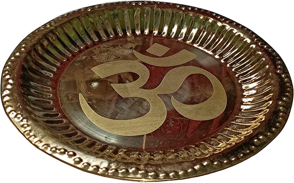 Buy VHP Brass Pooja thali Aarti Thali for Diwali Plate Karwa Chauth ...