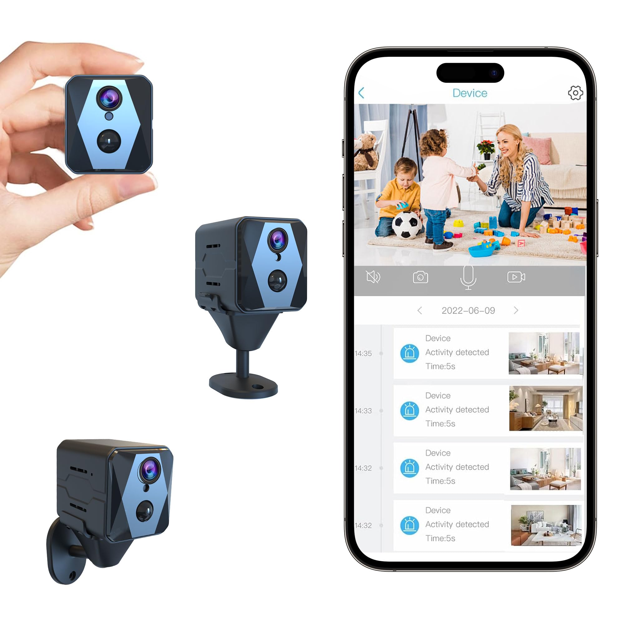 Buy Hidden Camera, 2K HD Mini Camera, Camera with Cloud & SD Storage ...