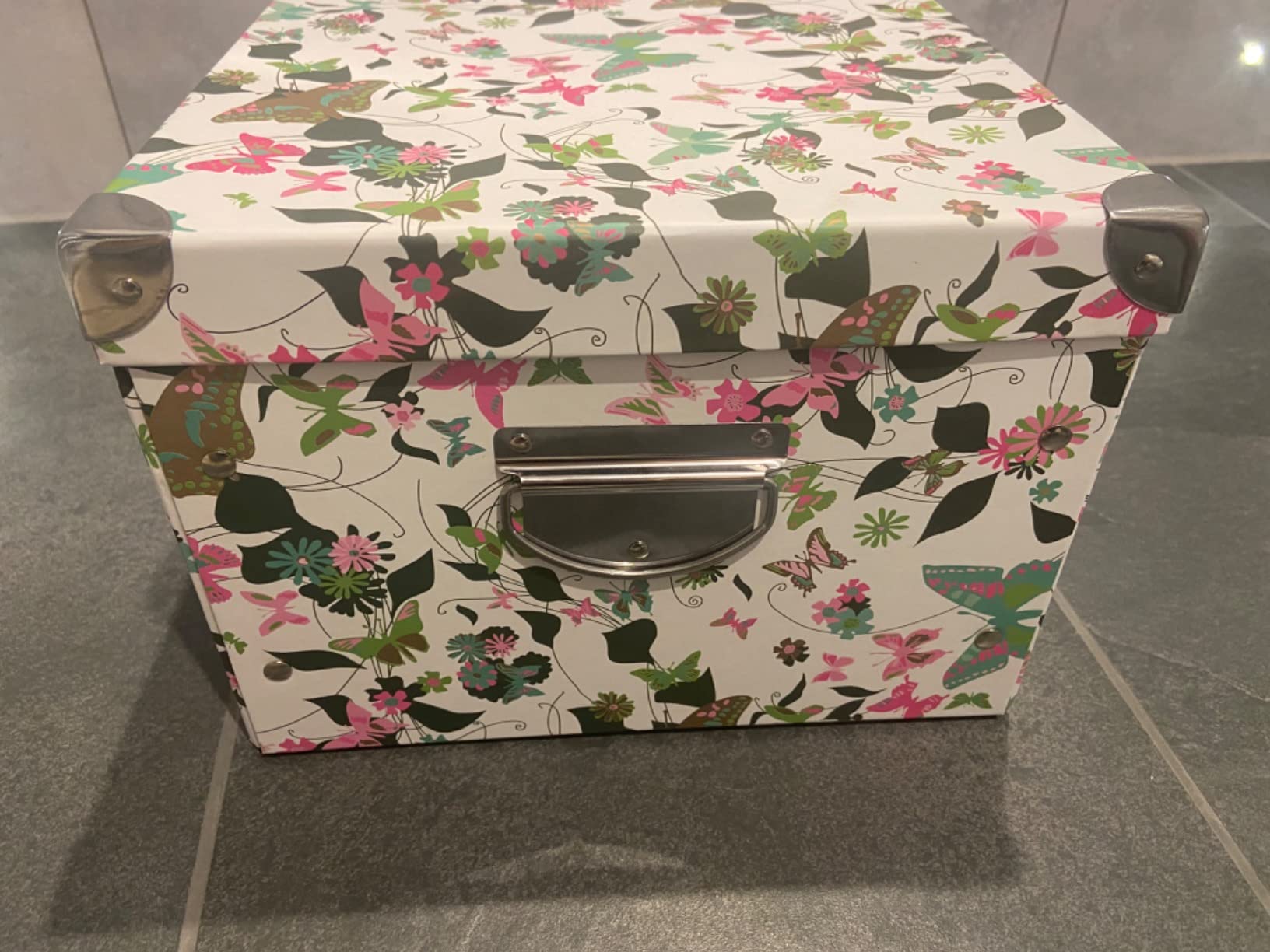 COAIMANEY Collapsible Storage Box, Decorative Memory box with Lid ...