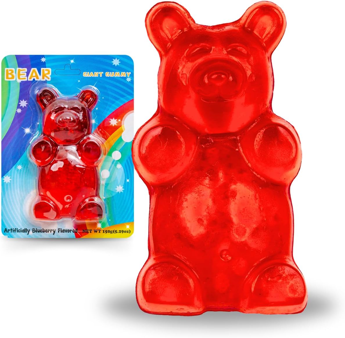 Amazon.com : Candy Counter Sugar Kingdom | Giant Gummy Bear - Blueberry ...