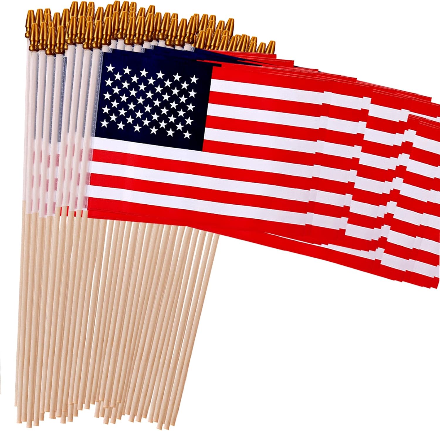 Amazon 100 Pack Small American Flags On Stick 5x8 Inch Small US amazon-100-pack-small-american-flags-on-stick-5x8-inch-small-us