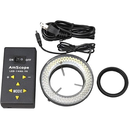 Amazon.com : Microscope 144 Led Ring Light Adjustable Illuminator ...