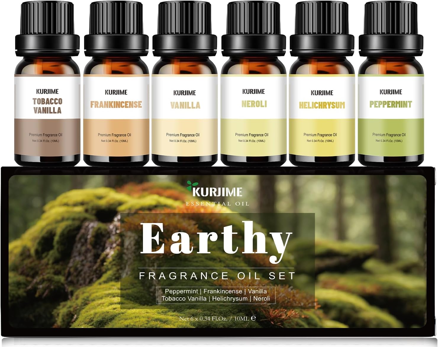 Amazon.com: KURJIME Essential Oil Set, Earthy Scents Fragrance Oil ...