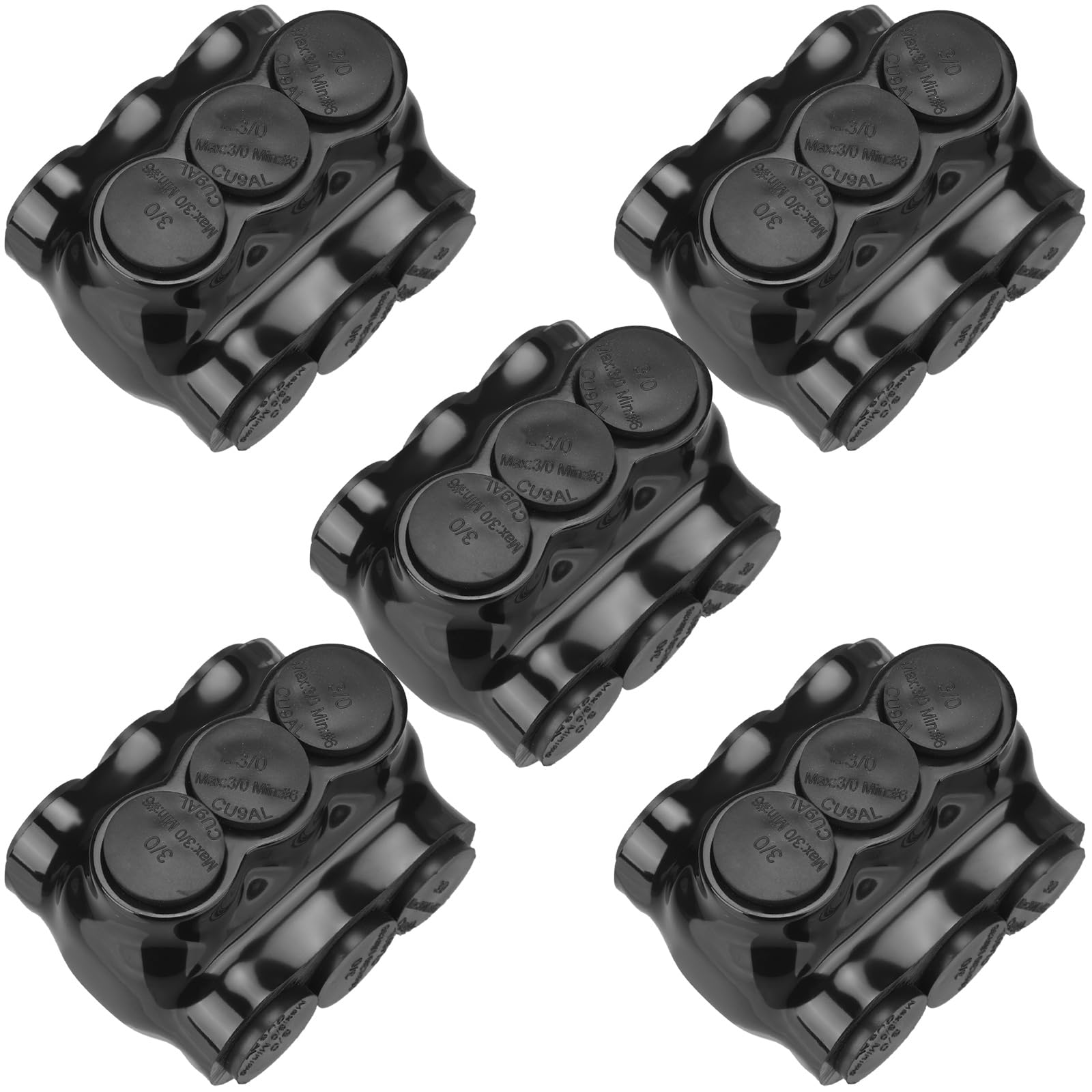 Snapklik.com : Copkim 5 Pack Black Multi Cable Connector Insulated ...