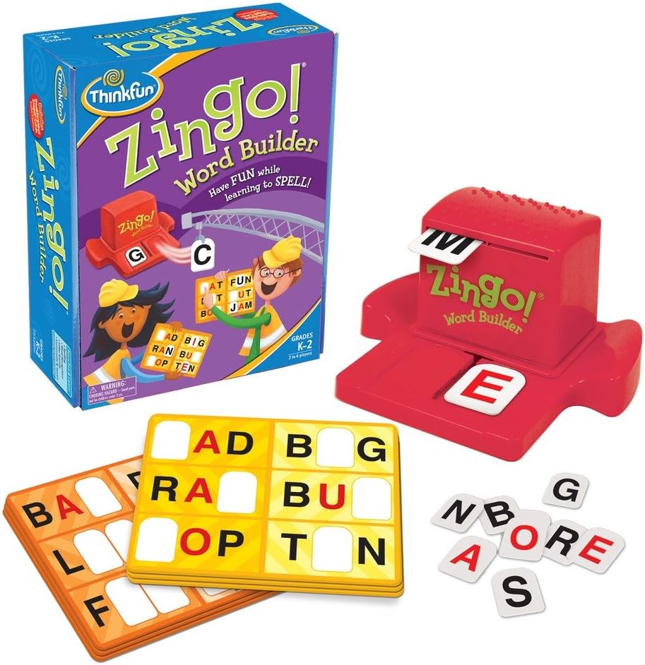 Amazon.com: ThinkFun Zingo Word Builder - Classic Early Reading Game ...