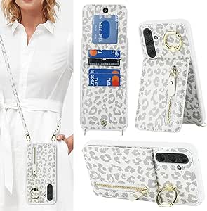 Amazon.com: DEYHU for Samsung Galaxy A54 5G Case with Card Holder and Strap for Women,Crossbody ...