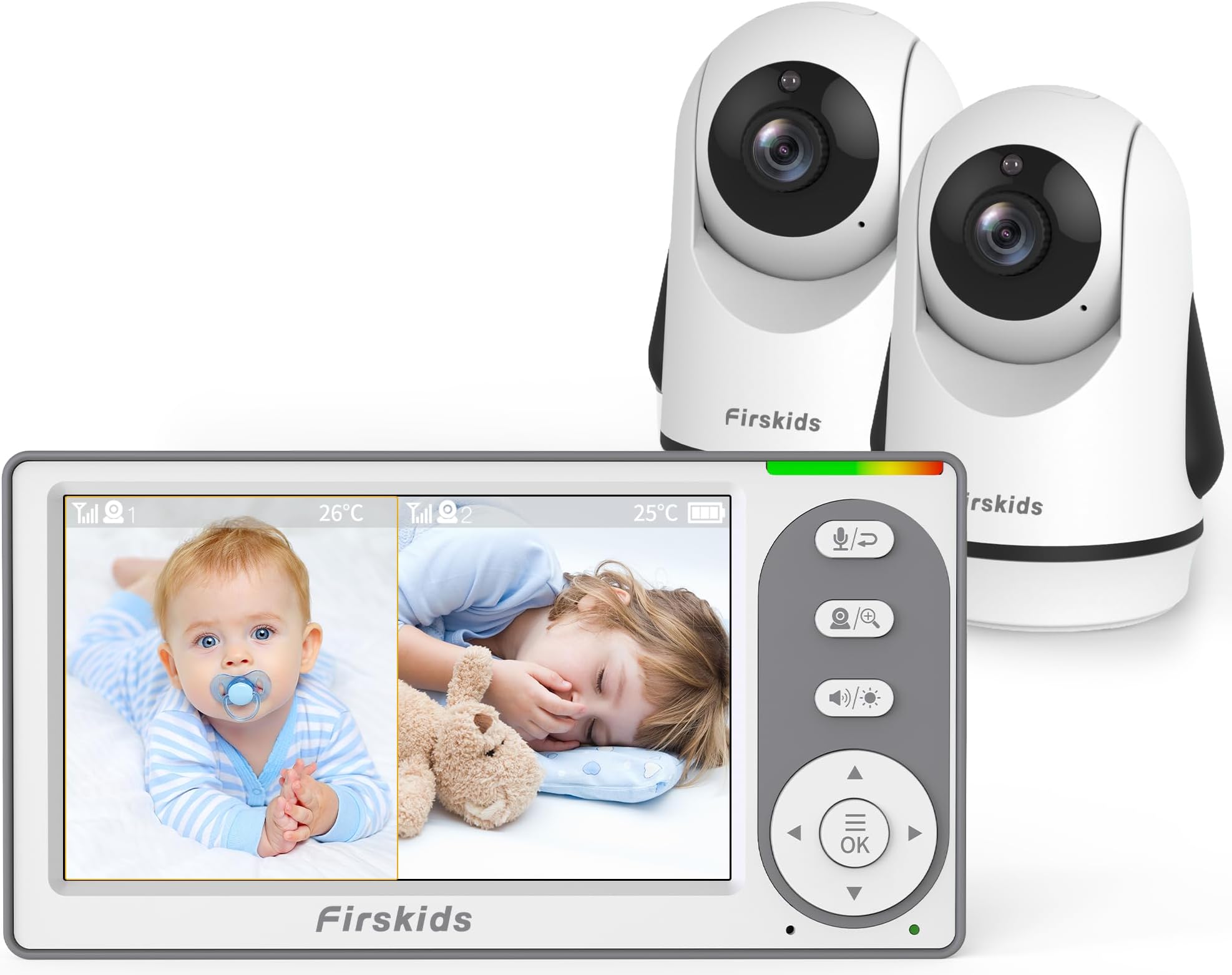 Amazon.com: Itomoro Baby Monitor with 2 Cameras,2.8" Display True Color ...