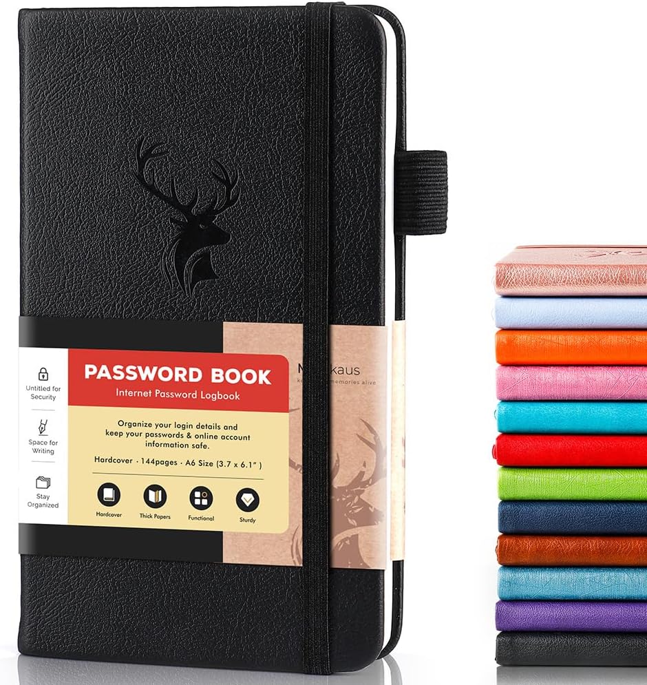 Password Book with Alphabetical Tabs, Small Password Keeper Book with ...