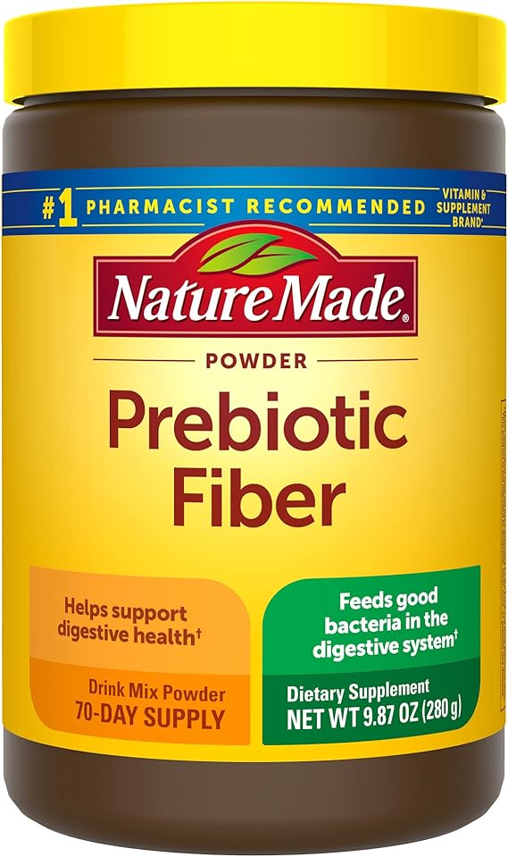 Amazon.com: Nature Made Prebiotic Fiber Powder, Taste Free & Sugar Free ...