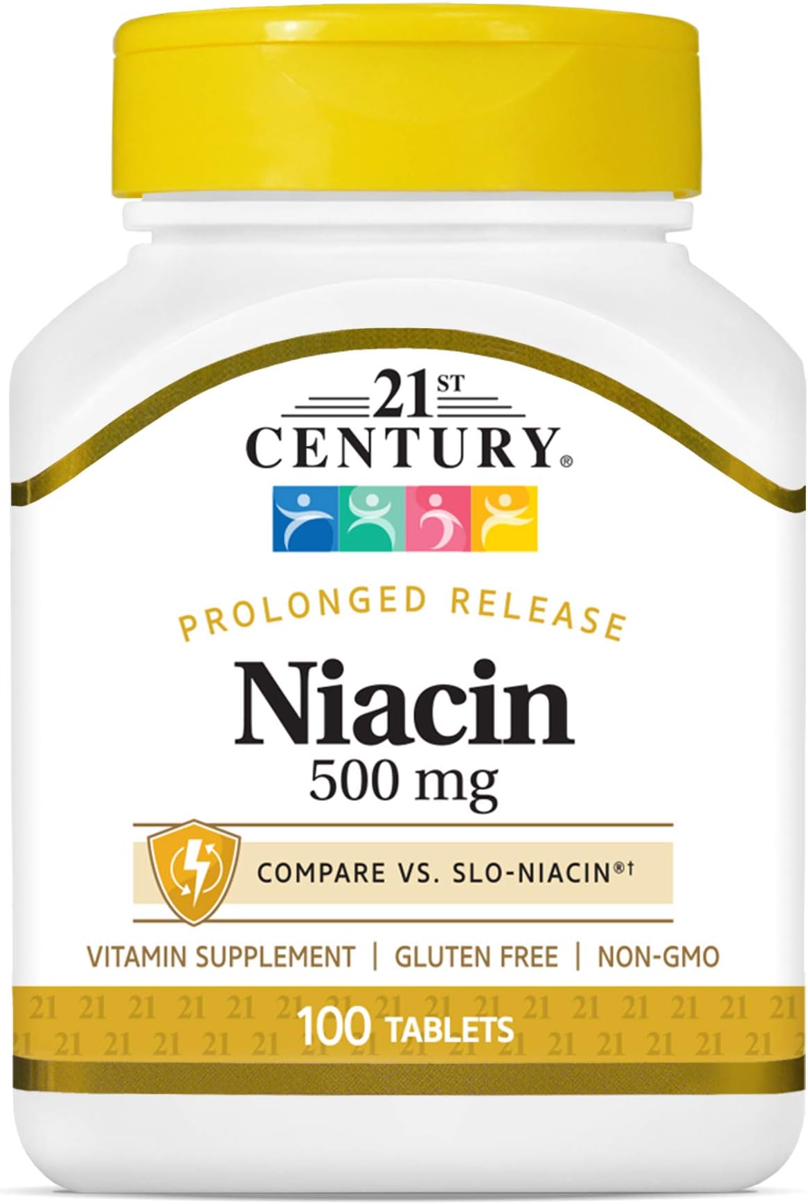 Amazon.com: 21st Century Niacin 500 mg Prolonged Release Tablets, 100 ...