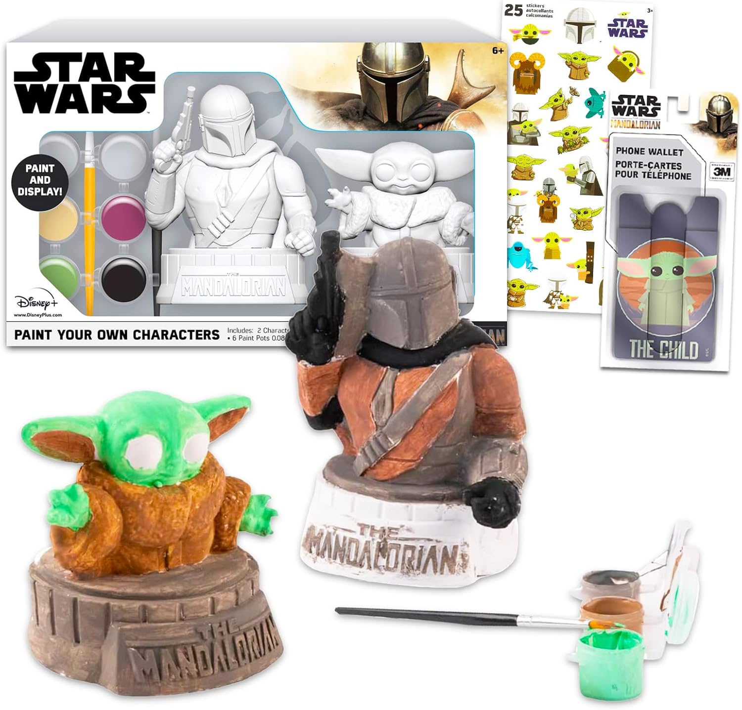 Amazon.com: Star Wars Paint Your Own Figurines Set - Bundle with DIY ...
