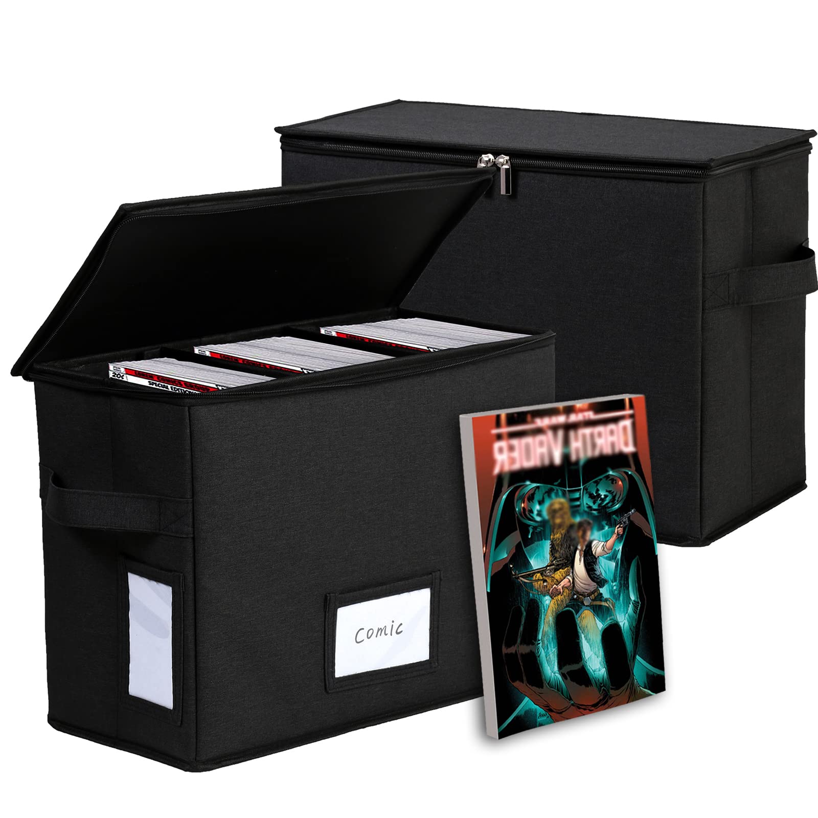 Buy WOMACO Comic Book Storage Box with 2 Dividers, Heavy Duty ...