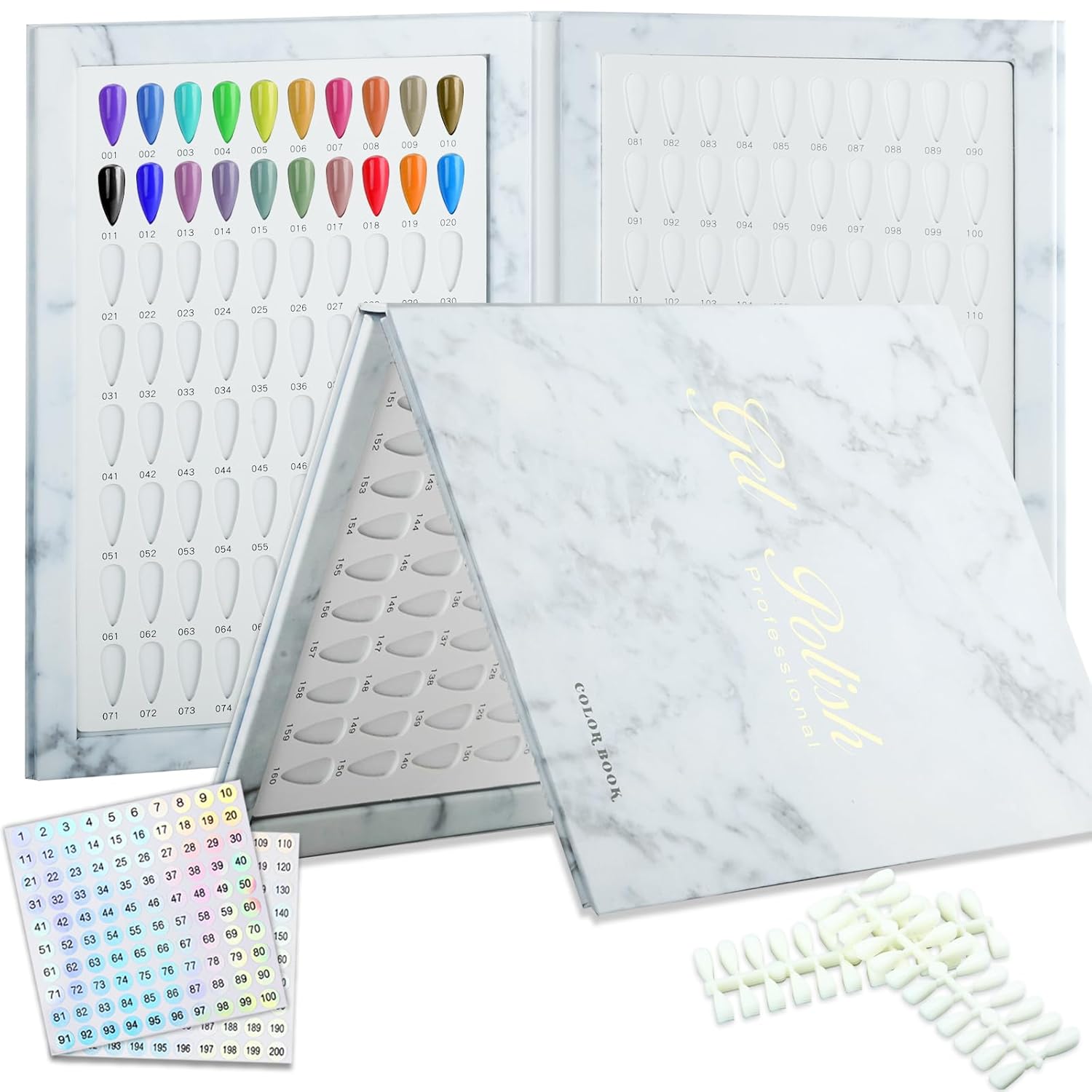 Amazon.com : C12rtive 160 Nail Colors Book,Nail Color Display Book with ...