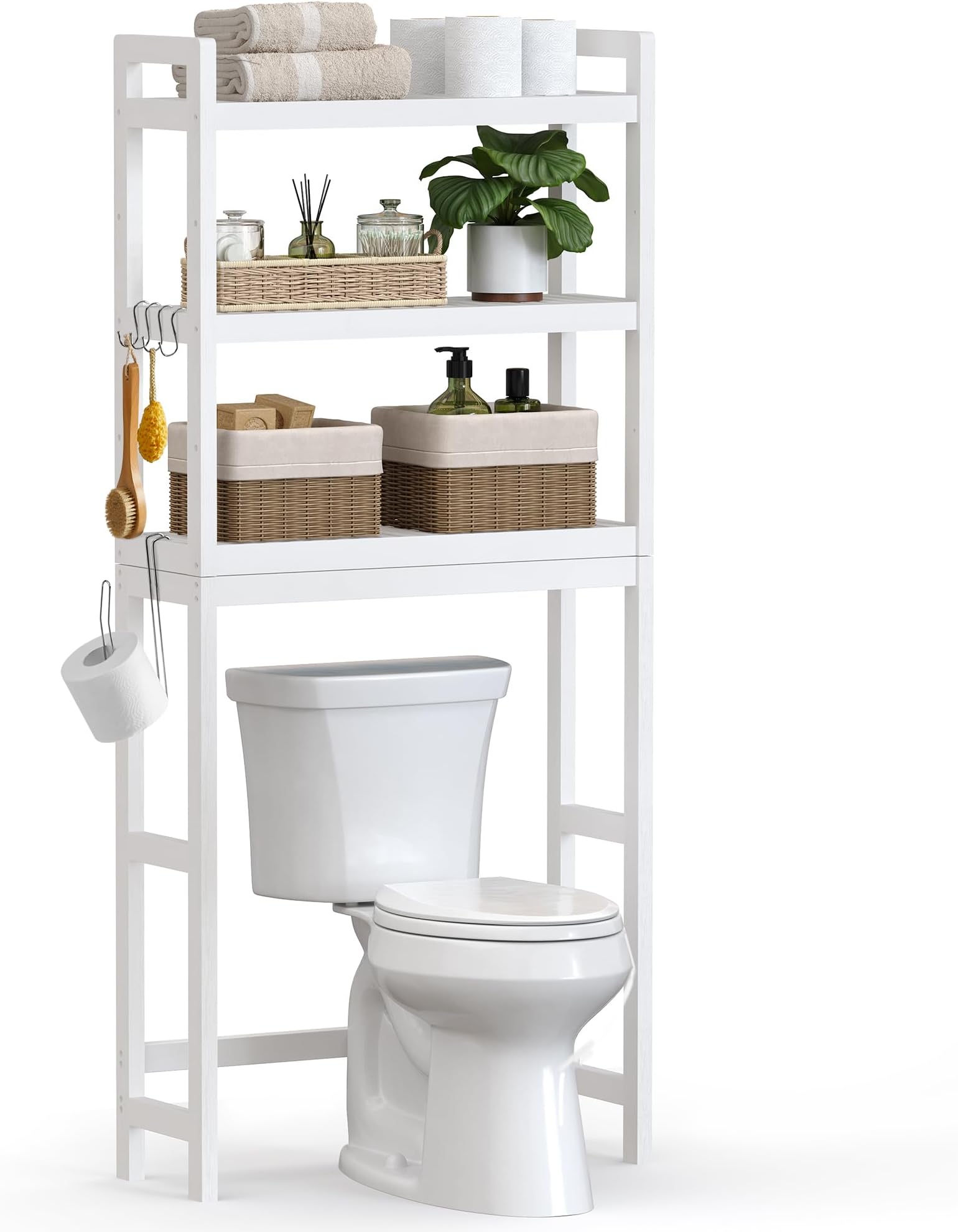 Amazon.com: iBune Over The Toilet Storage Cabinet, 4-Tier Over Toilet ...