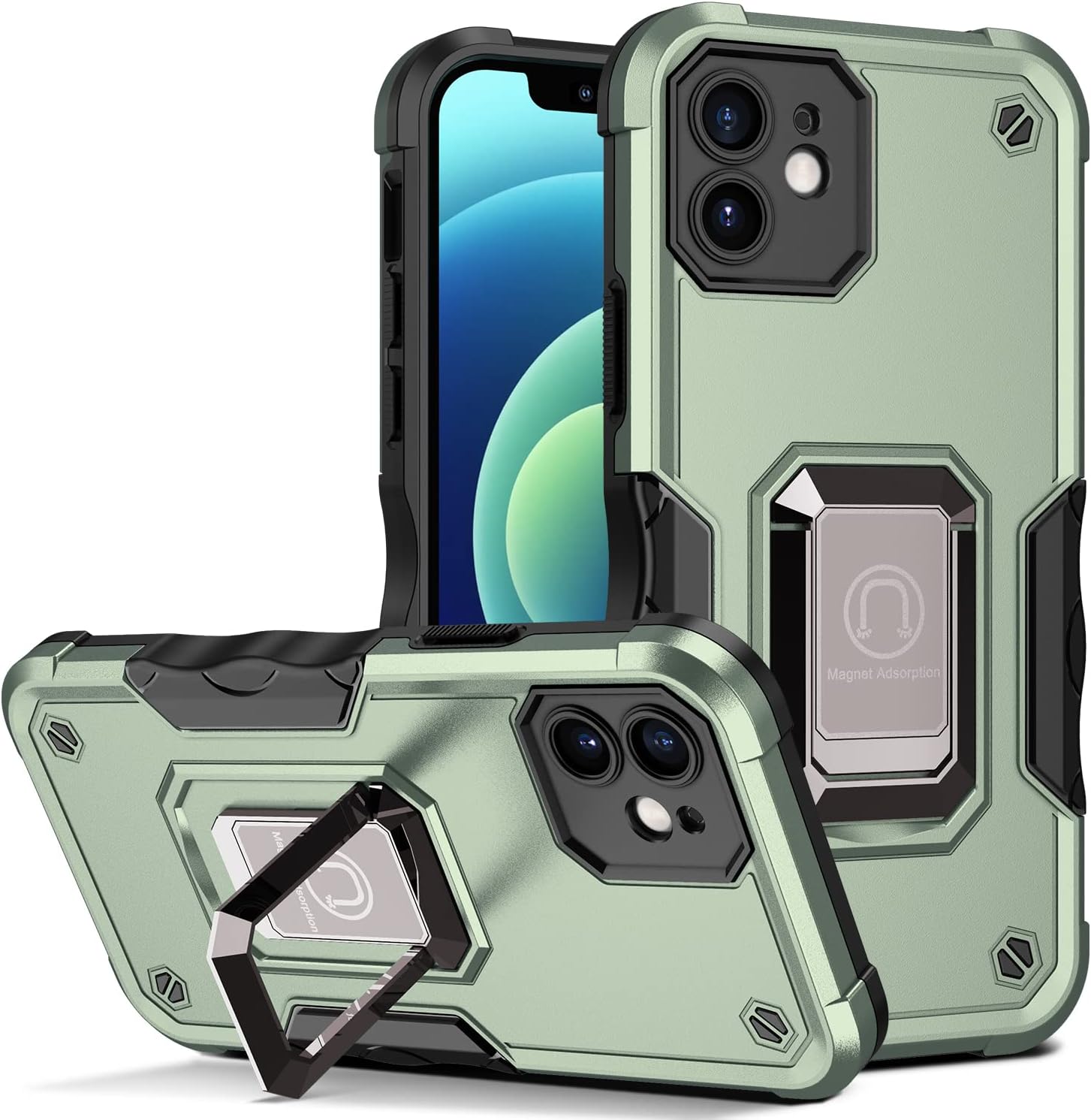 Amazon.com: TORRTOWAY Case for iPhone 12 Case Kickstand Holder Built-in ...