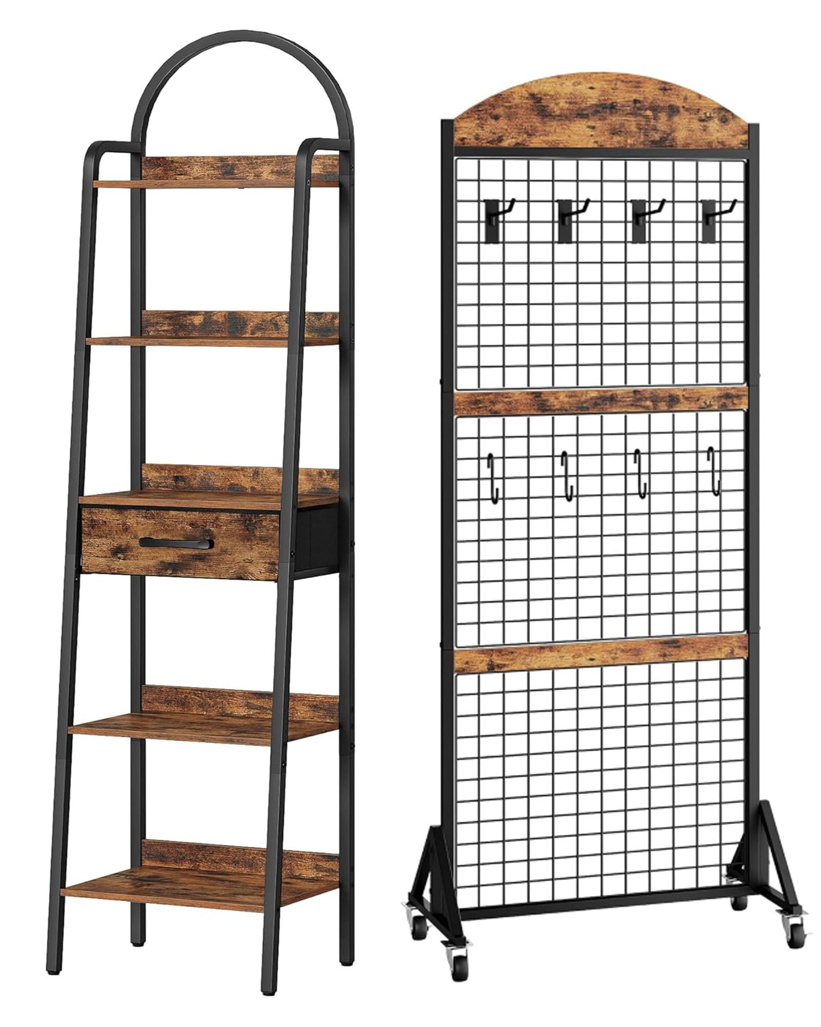 Amazon.com: Grid Wall Panel 5.7’ x 2’ FT Grid Display Rack, 5-Tier ...
