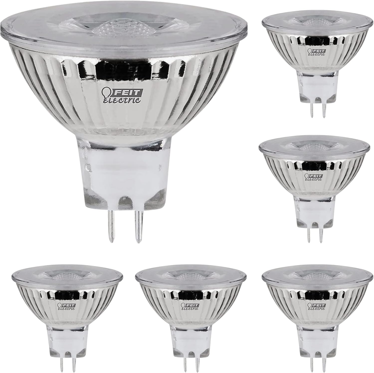 Feit Electric 6W LED Bulbs with 50W Equivalent, Dimmable, MR16 Light ...