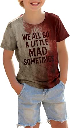 Amazon.com: Kids Halloween Shirts Toddler Girl Bloody Horror Graphic ...