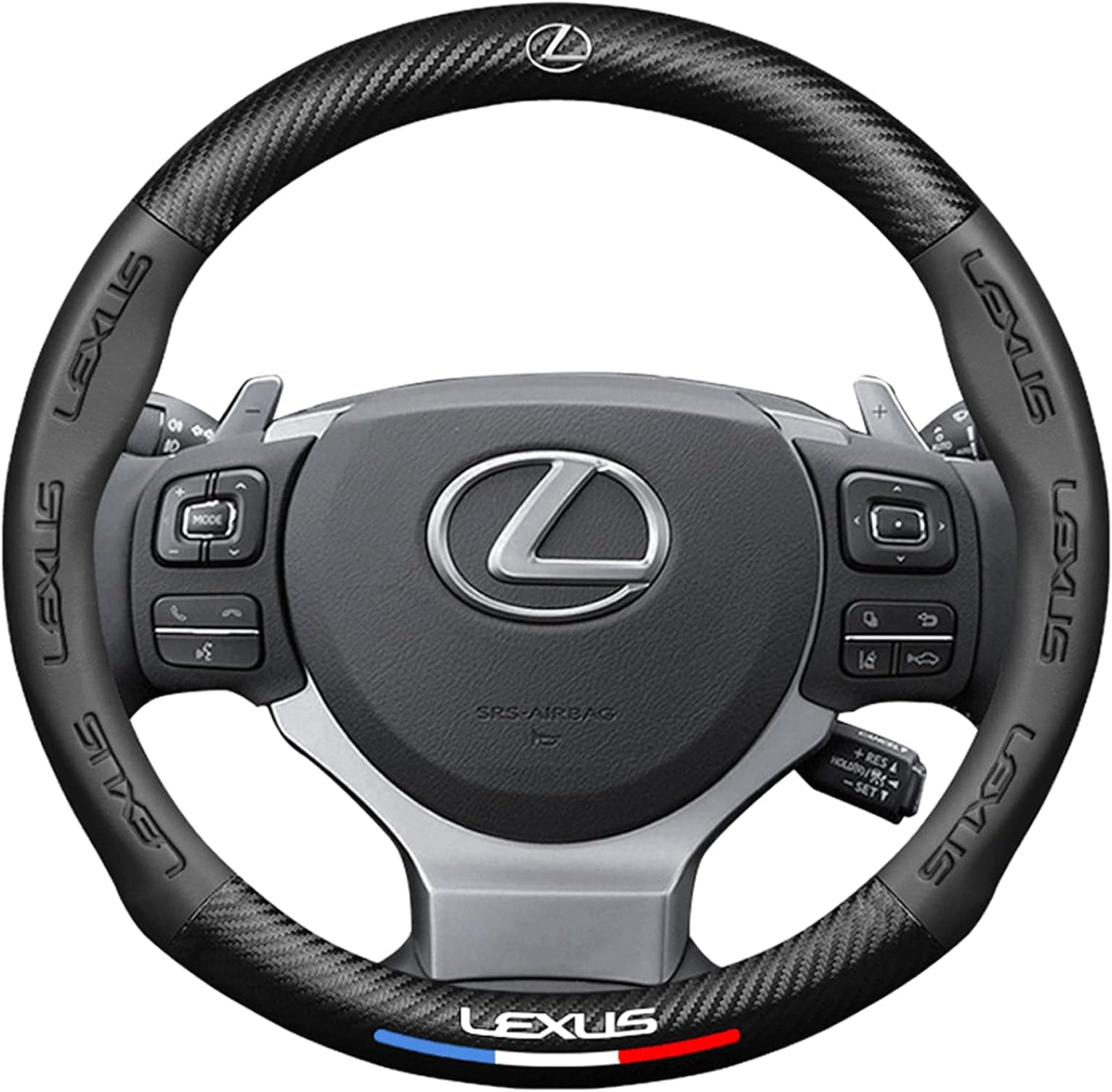 Amazon | QianFu レクサス ハンドルカバー ステアリングカバー 適用 NX IS RX GS ES LS LX LC UX ...