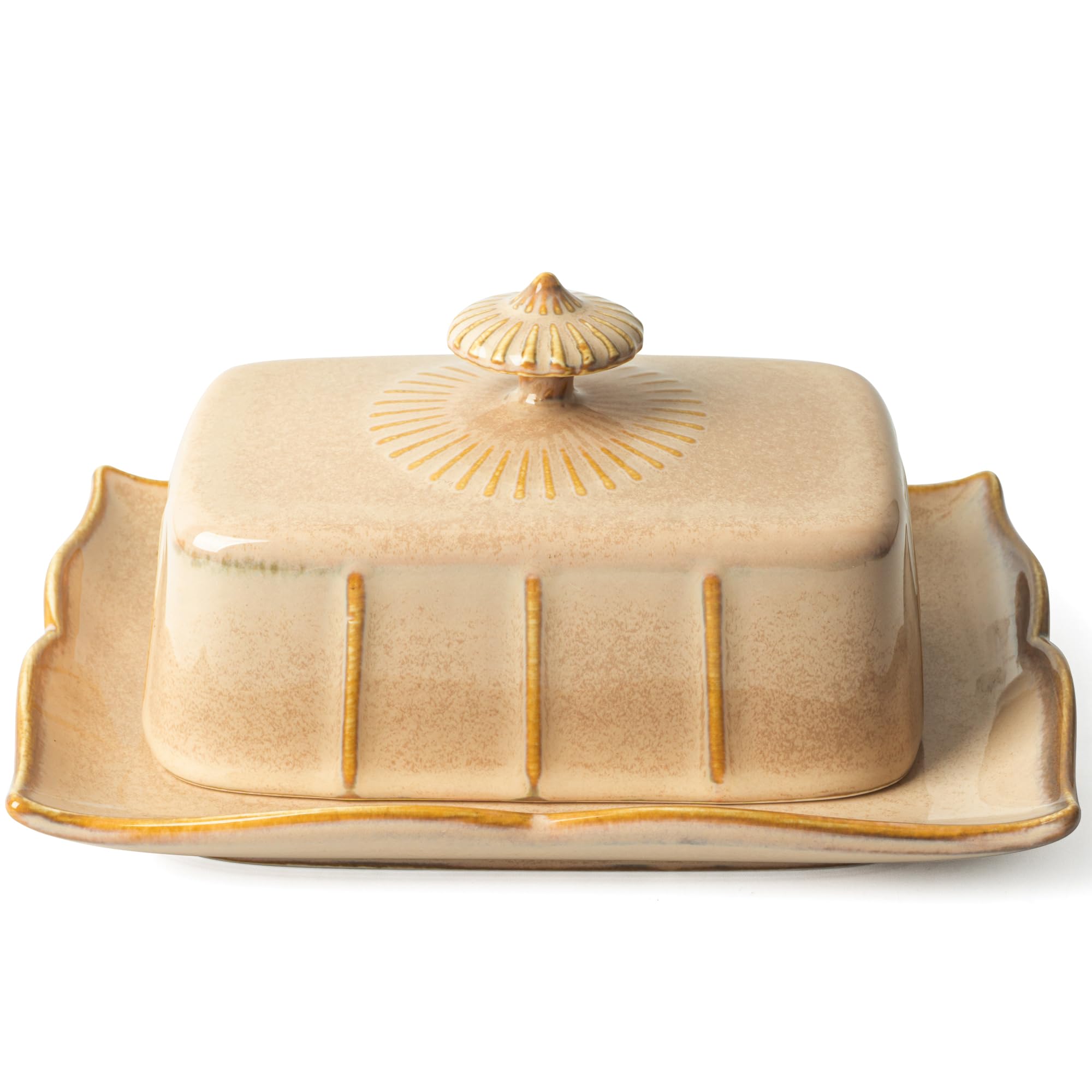 Amazon.com | Dormercy Butter Dish with Lid for Countertop, Large ...