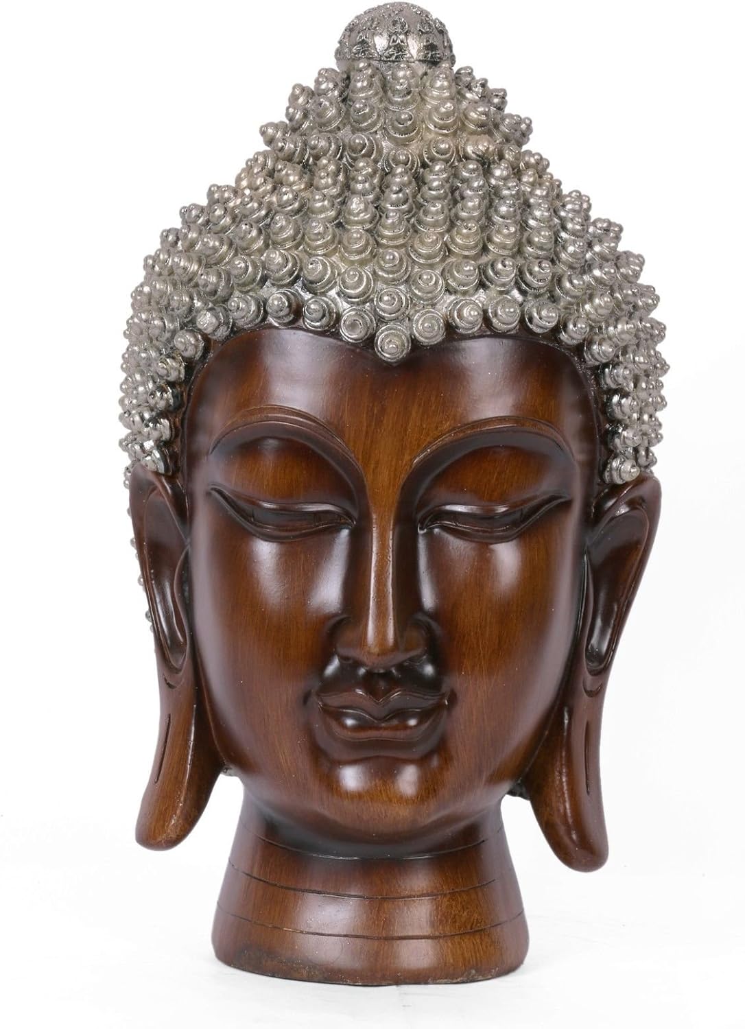 Amazon.com: CraftVatika 16" Large Buddha Head Statue - Buddha Bust ...