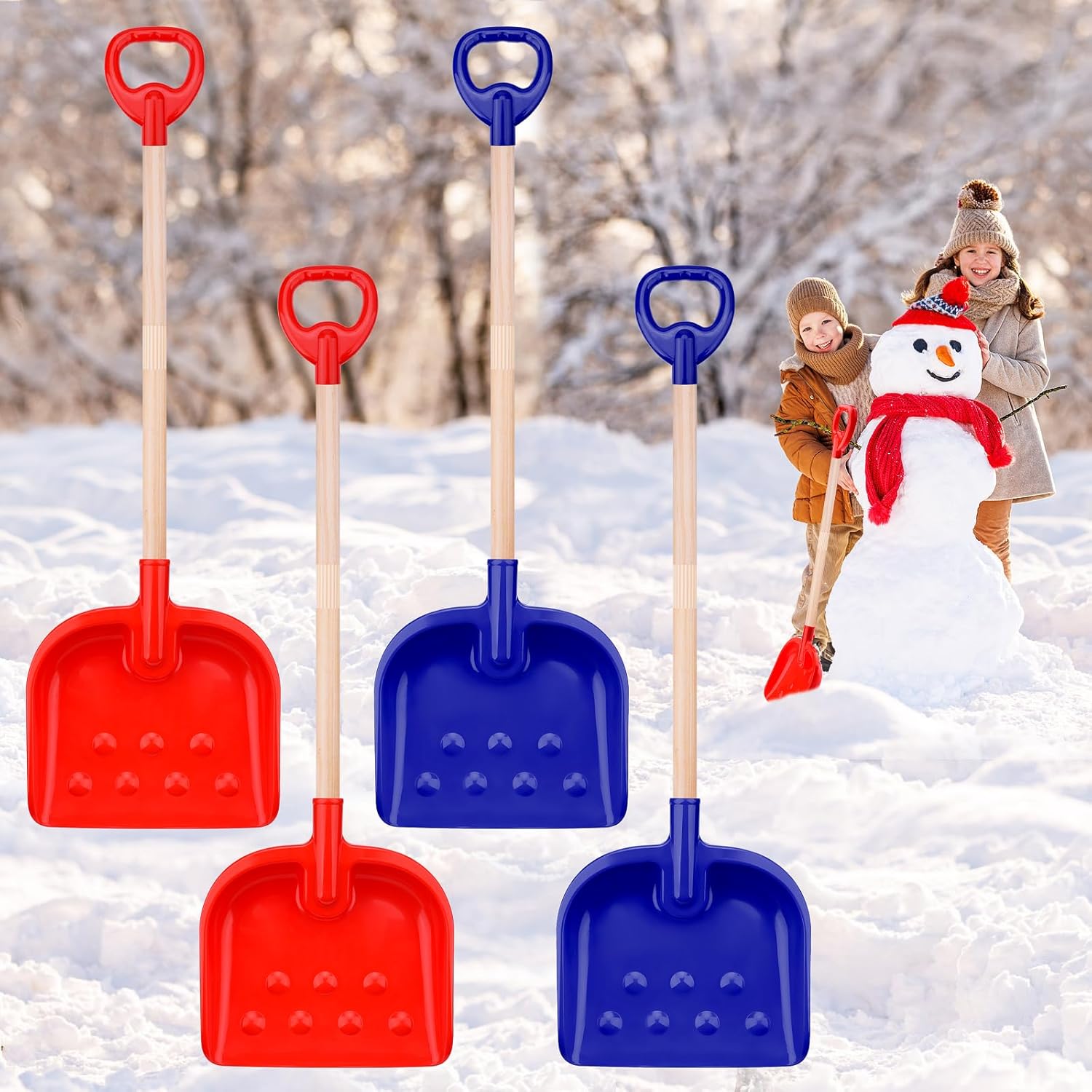 Amazon.com : 4 Pcs Kids Snow Shovel 30" Detachable Kids Digging Snow ...