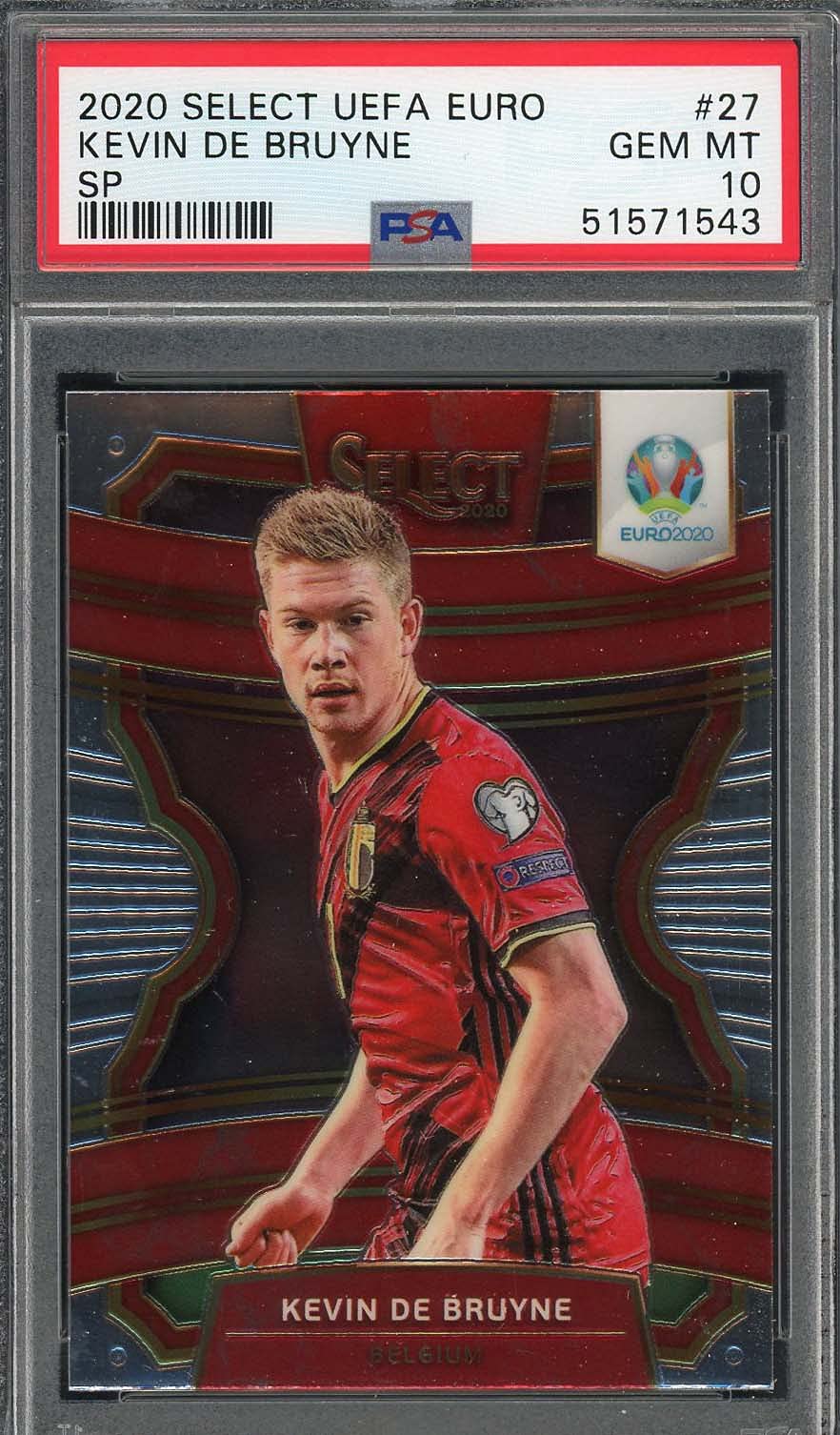 Buy Kevin De Bruyne 2020 Select UEFA Euro Soccer Card #27 PSA 10 Online ...