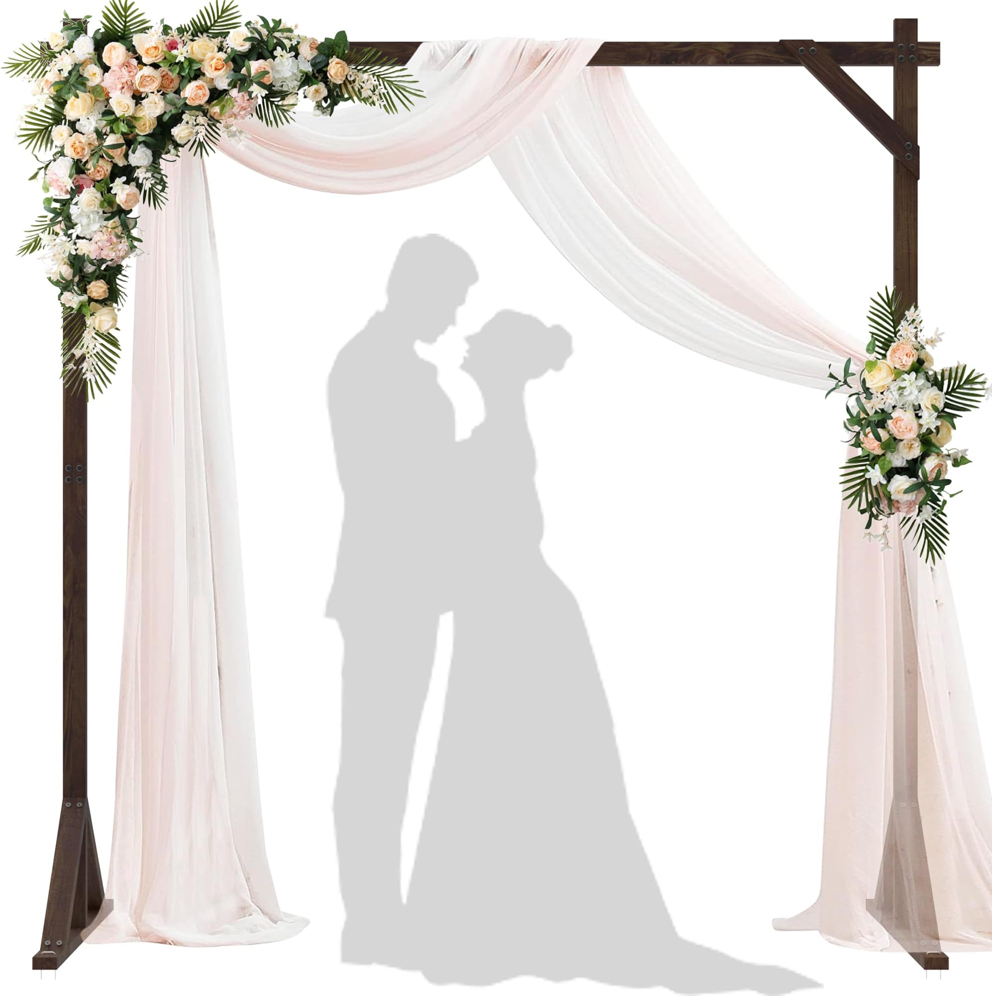 Amazon.com : Wooden Wedding Arch 7.2FT, Heptagonal Wedding Arches for ...