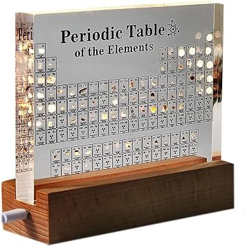 HGUIM Periodensystem mit Echten Elementen, Acryl Periodensystem with 83 ...