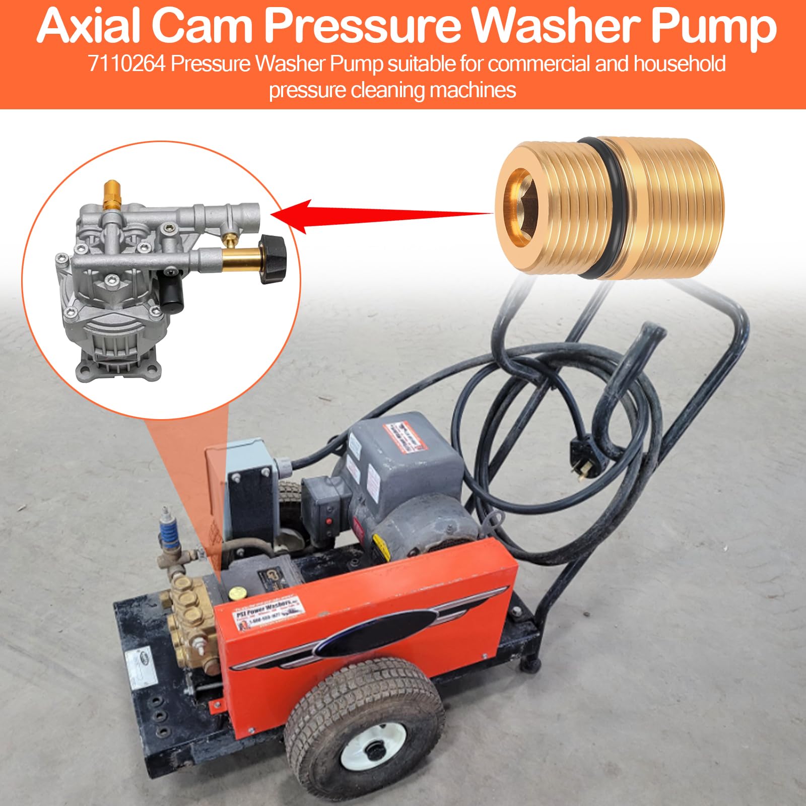 Snapklik.com : 7110264 Pressure Washer Pump Outlet Fitting-M20 To M22 ...