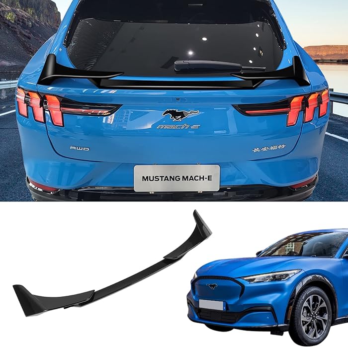 Buy Bomely Fit 2021 2022 Mustang Mach E Spoiler Wing Rear Trunk Lid Kit ...