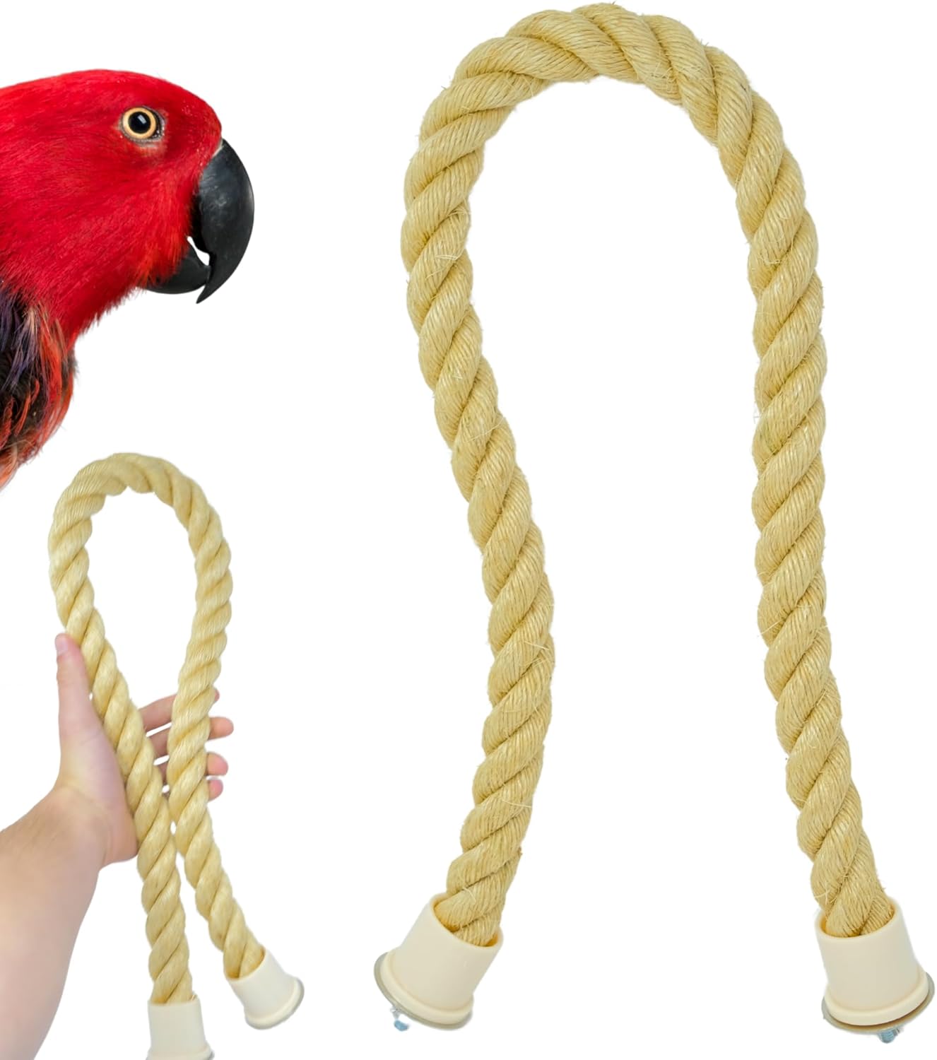 Amazon.com: Bonka Bird Toys 2672 Large Sisal Rope Perch Versatile ...
