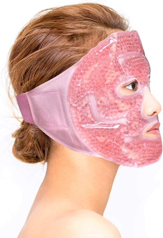 Amazon.com: LotFancy Ice Face Mask, Gel Beads Ice Pack, Hot Cold ...