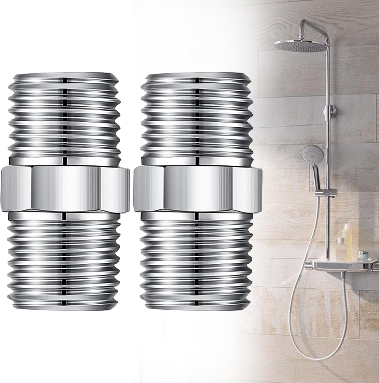 BSYFOP 2 Pcs Shower Adapter, Shower Hose Connector, Shower Head ...