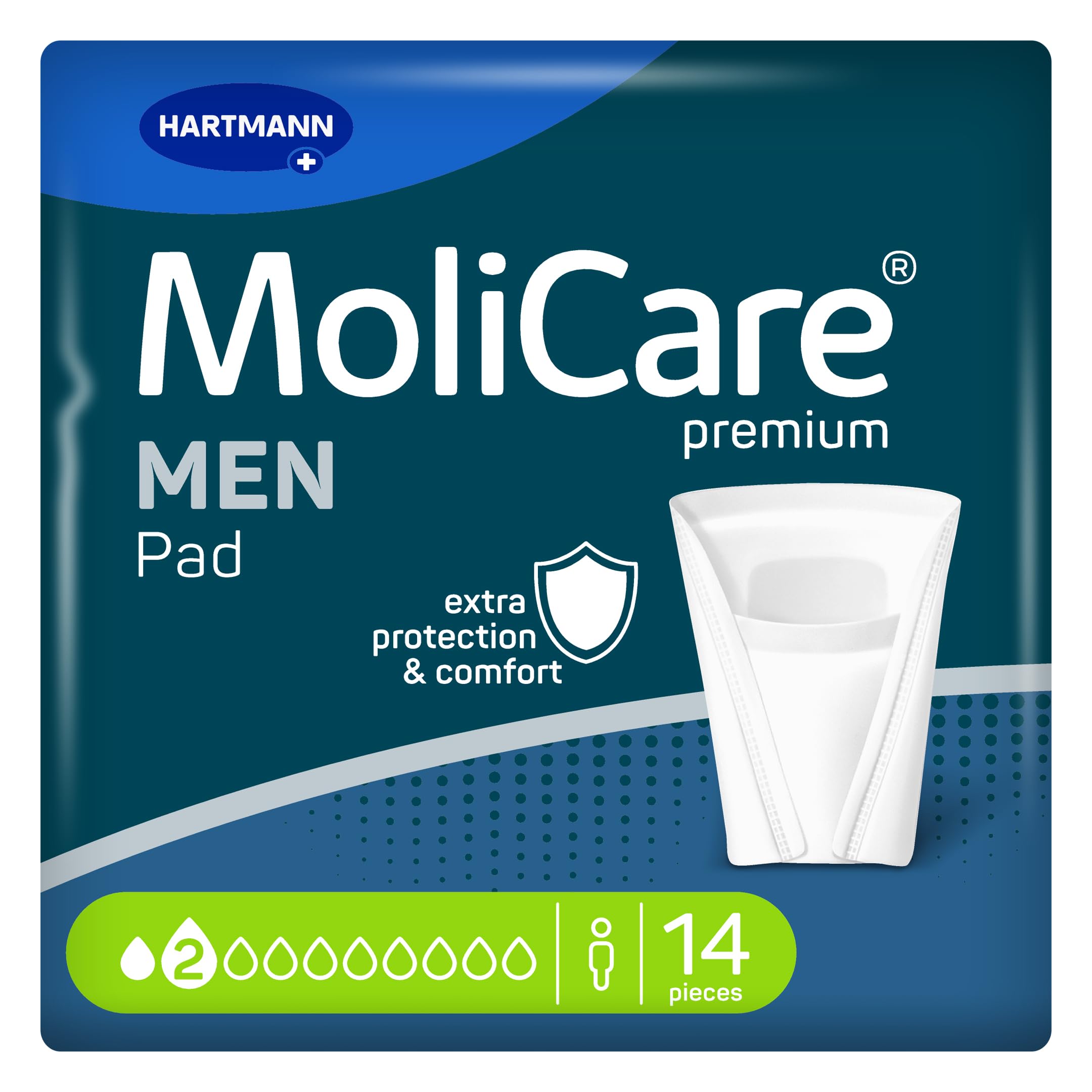 MoliCare Men Pad 2 Drops Discreet Incontinence Pads for Men, Protection ...