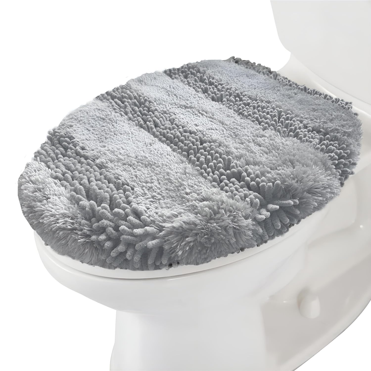 Amazon.com: Chenille Microfiber Bathroom Toilet Lid Cover,Machine ...