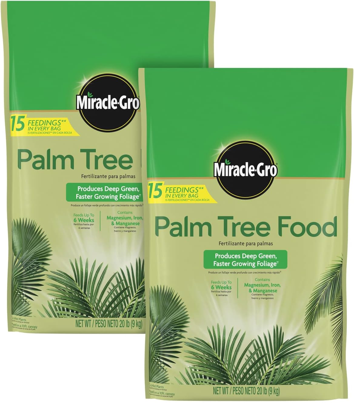 Amazon.com : Miracle-Gro Palm Tree Food, 20 lbs. (2-Pack) : Patio, Lawn ...