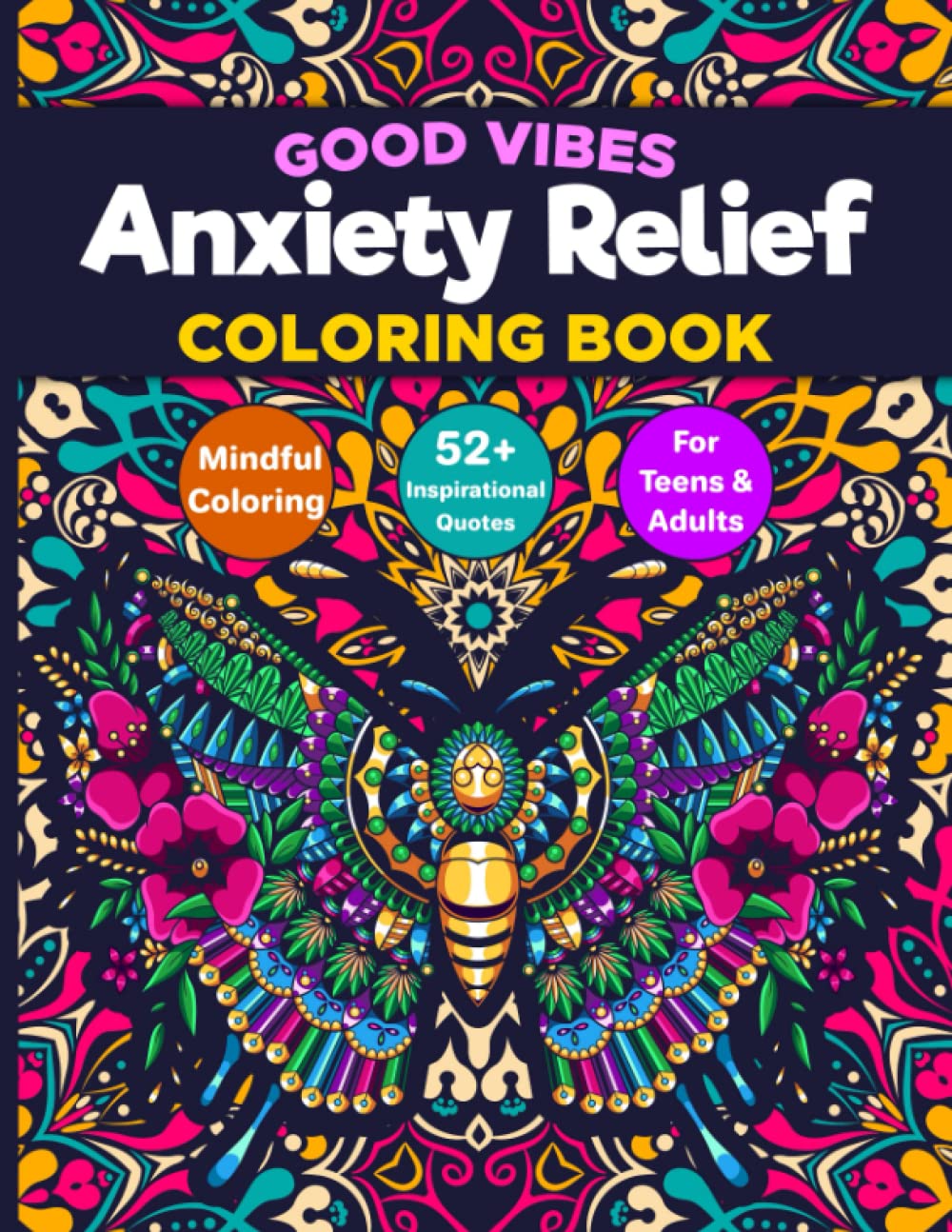 Amazon.com: Anxiety Relief Coloring Book With Inspirational Quotes: A ...