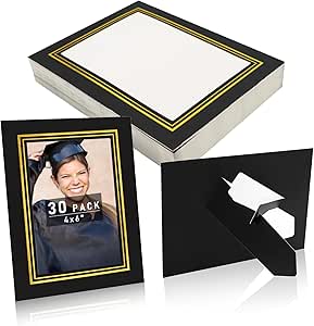 Amazon.com - 30 Pack Black Paper Picture Frames 4x6,Standing Cardboard ...