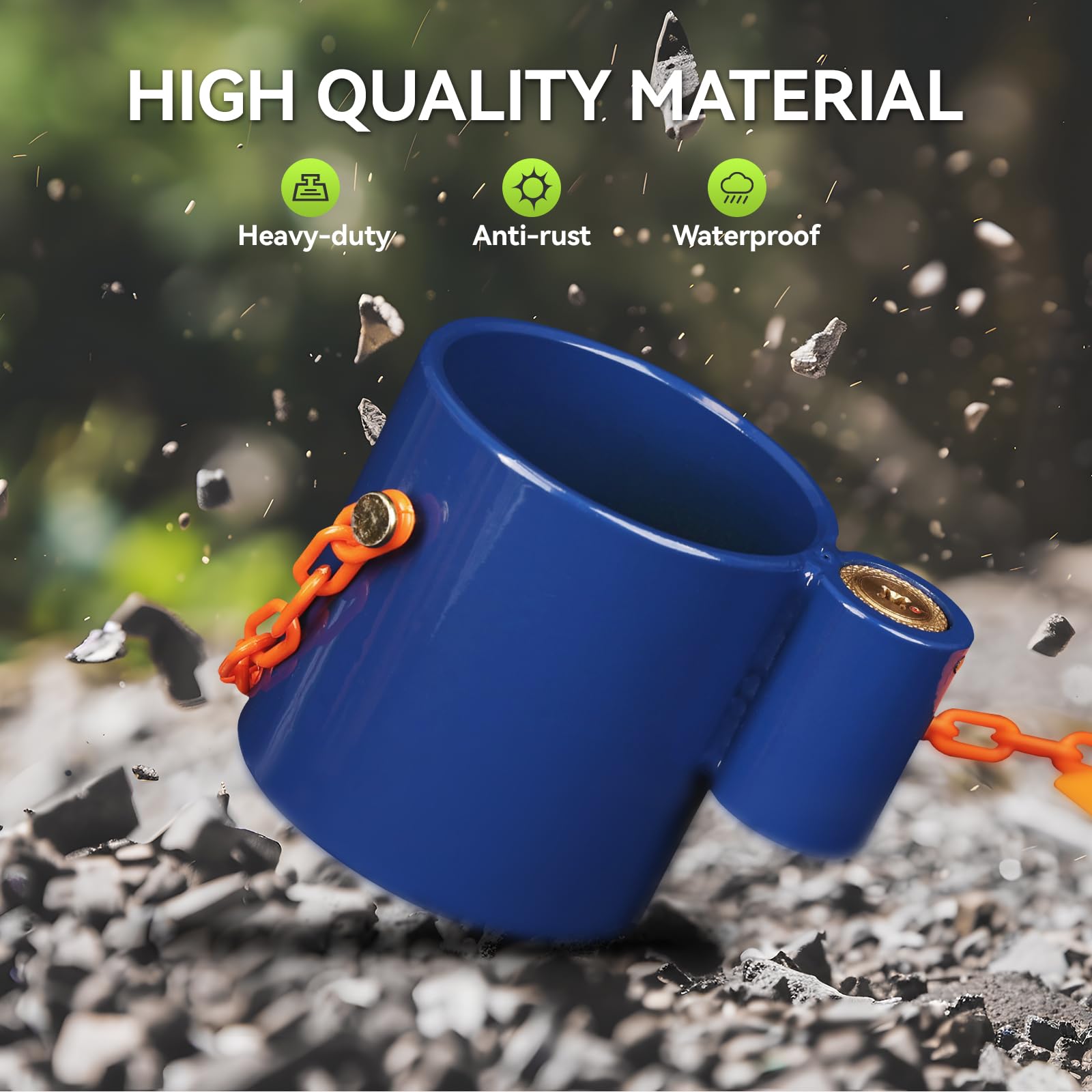 Snapklik.com : RVMATE 5th Wheel Lock (blue), Heavy Duty Steel King Pin Lock