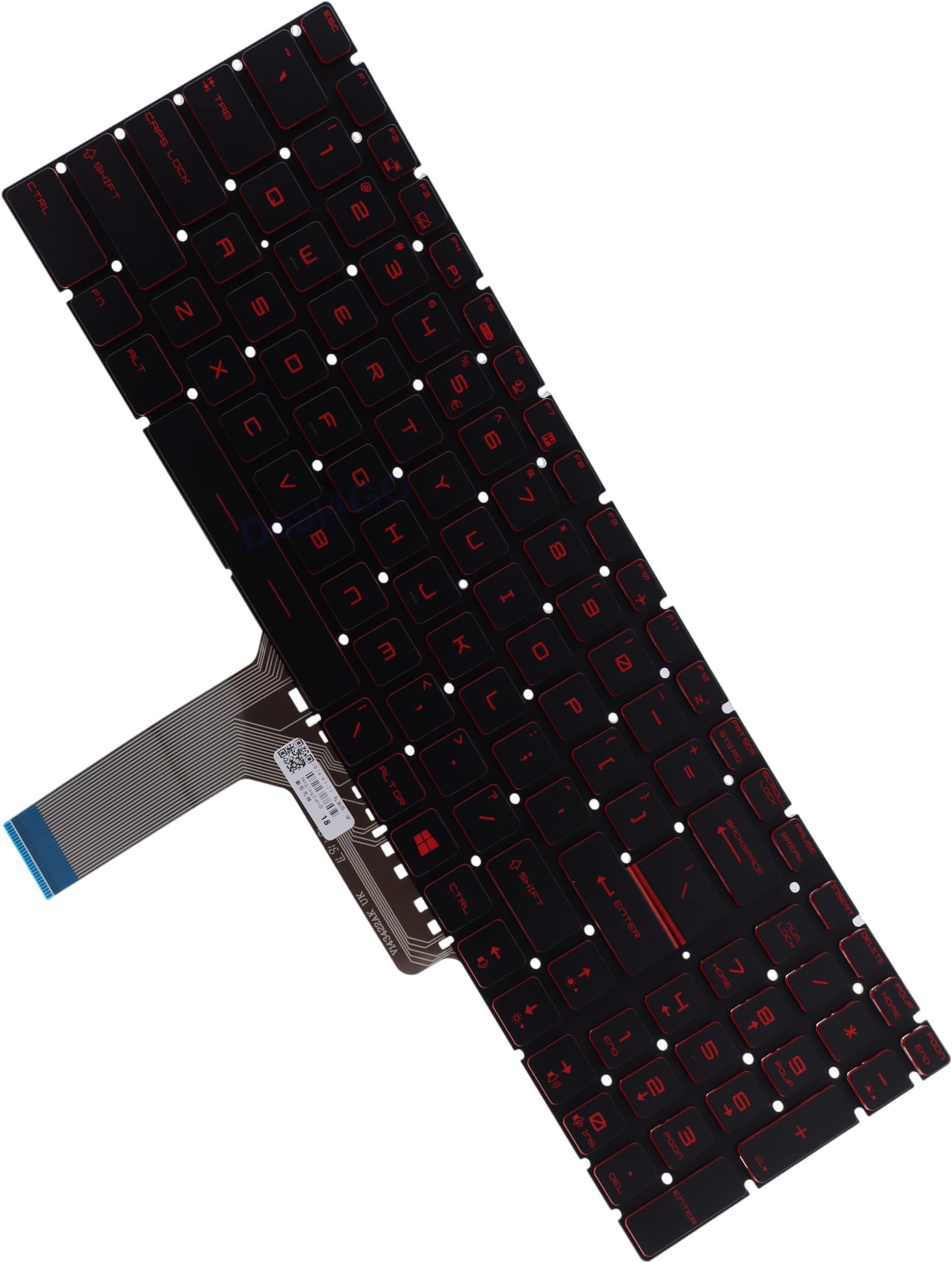 Amazon.com: Deal4GO Backlit Keyboard Replacement for MSI GL65 GL75 GP75 ...